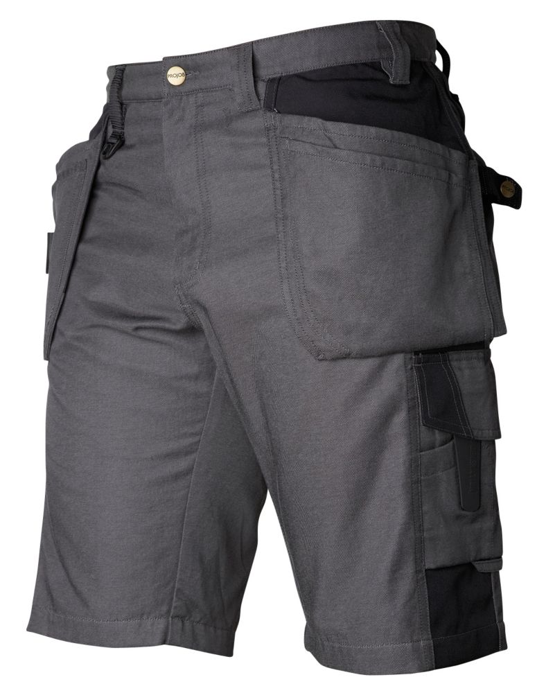 Projob Swedish Workwear Men's Cargo Type Protector Work Shorts - Grey ...