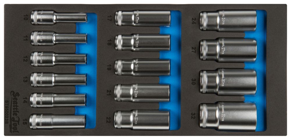 Seattle Tool 1/2-inch Deep Socket Set (14-Piece) Metric | The Home ...