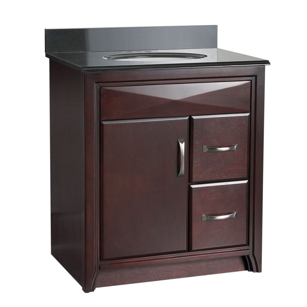 Foremost Cavett 30-Inch Vanity Cabinet in Merlot | The Home Depot Canada