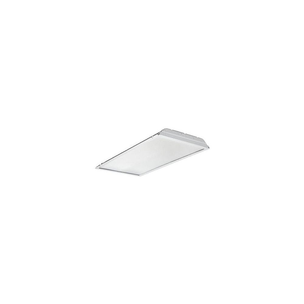 Lithonia Lighting 2 ft. x 4 ft. White LED Lay-In Troffer with Prismatic ...