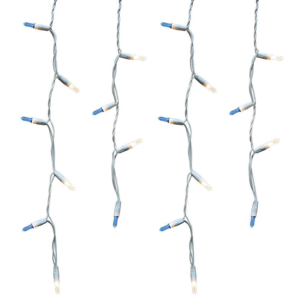 Ecosmart LED White/Blue Icicle Lights (100-Count) | The Home Depot Canada