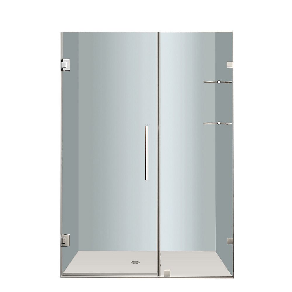 Aston Nautis Gs 45 In X 72 In Completely Frameless Hinged Shower Door