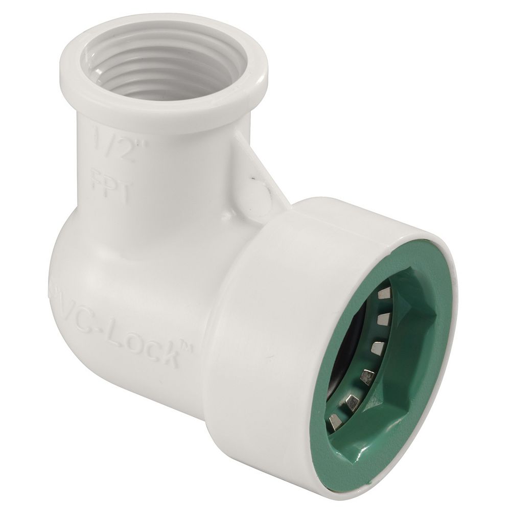 Orbit 1/2-inch PVC-Lock x 1/2-inch FPT Elbow | The Home Depot Canada