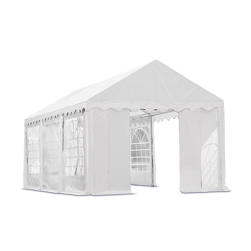 ShelterLogic 10 ft. x 20 ft. Canopy Enclosure Kit in White | The Home ...