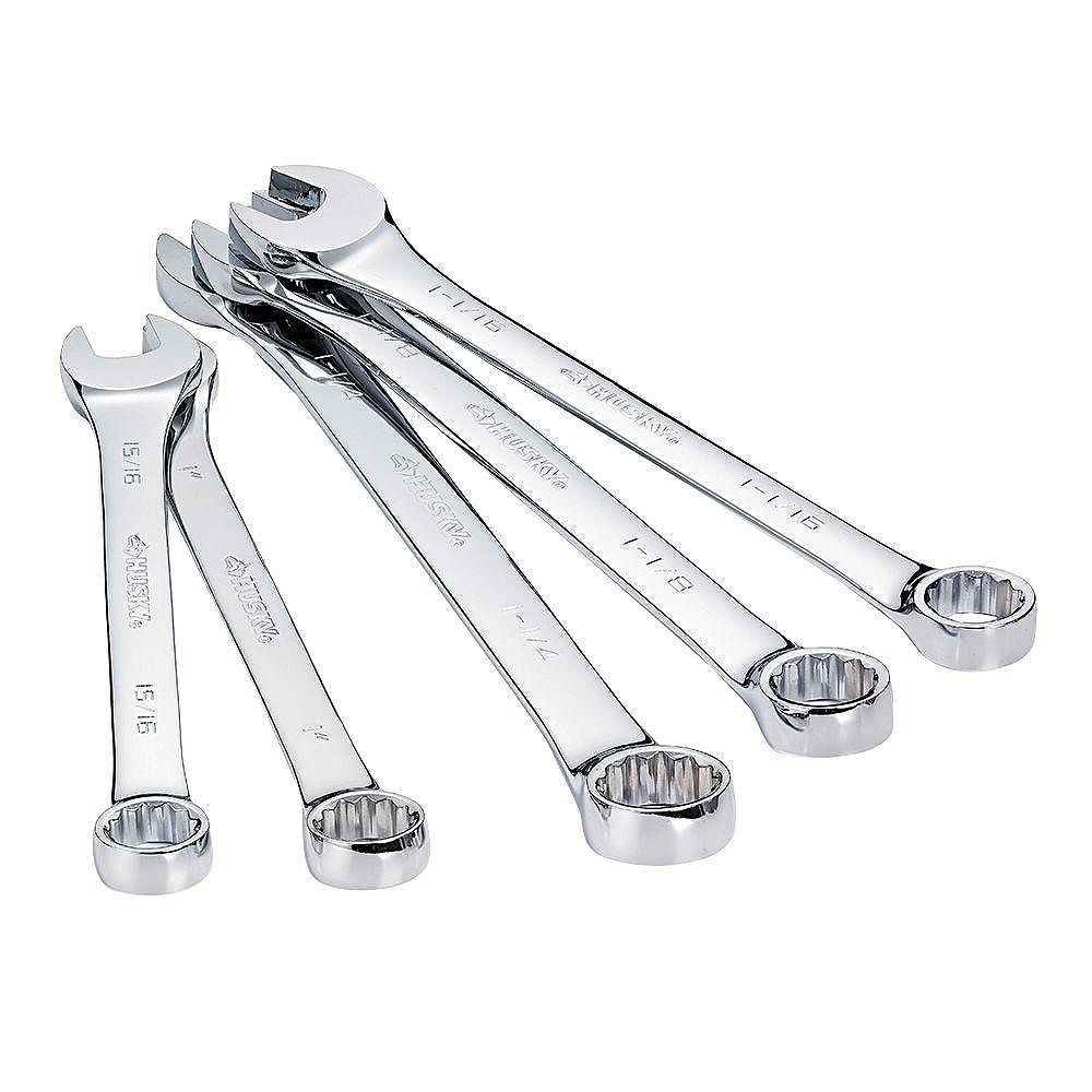 Husky SAE X-Large Combination Wrench Set (5-Piece) | The Home Depot Canada