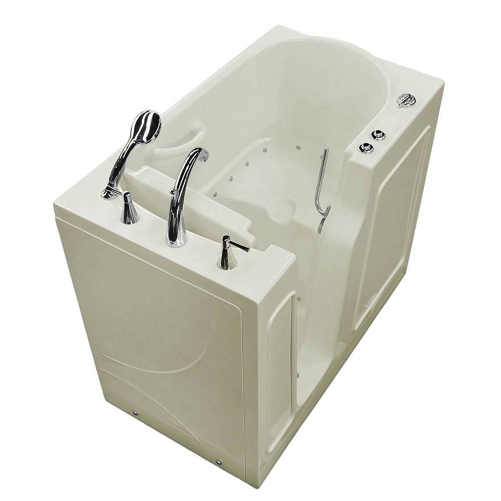 Universal Tubs 3 ft. 9-inch Left Drain Walk-In Air Bathtub in Biscuit ...