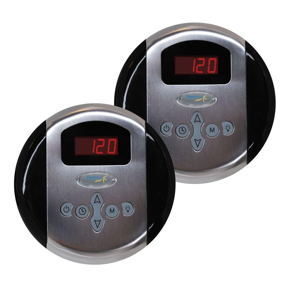 Steamspa Programmable Dual Control Panels in Brushed Nickel | The Home ...