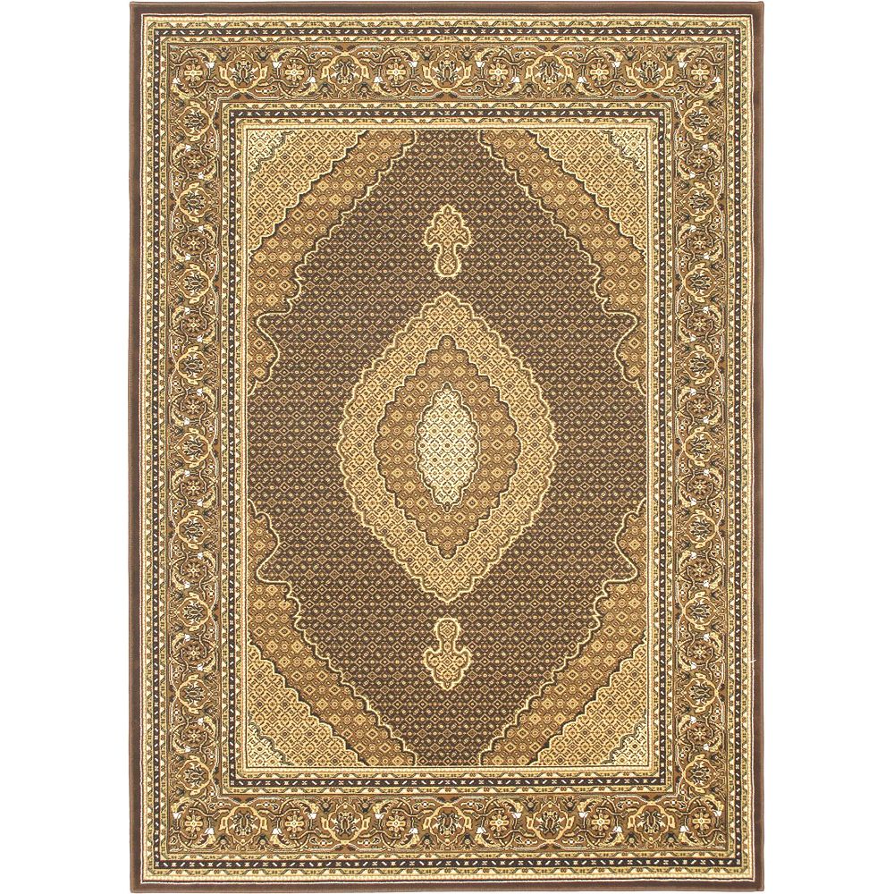 ECARPETGALLERY Classic Mahee Brown 6 ft. 7-inch x 9 ft. 6-inch ...