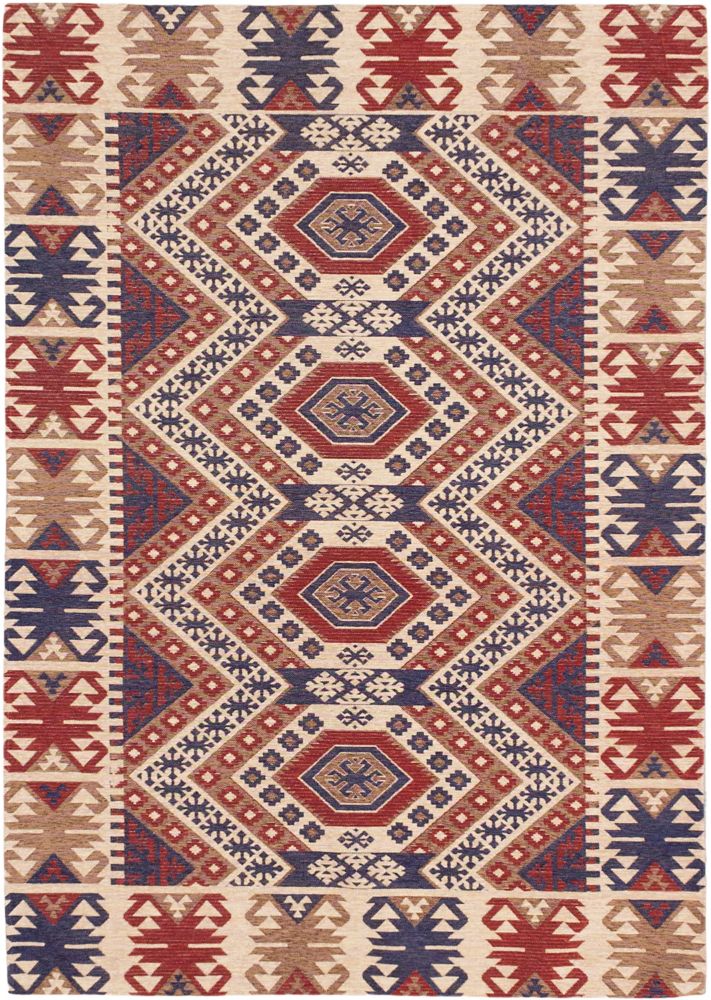 ECARPETGALLERY Portico Red 5 ft. 3-inch x 7 ft. 4-inch Rectangular Area ...