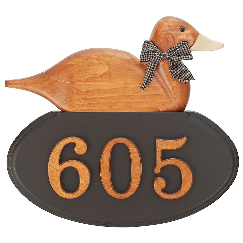 PRO-DF Duck Address Plaque, Mocha | The Home Depot Canada