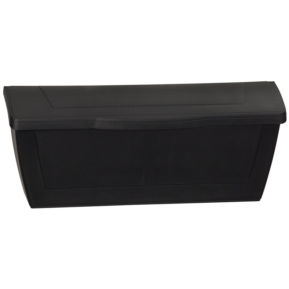 PRO-DF Economic Horizontal Wall Mount Mailbox, Black | The Home Depot ...