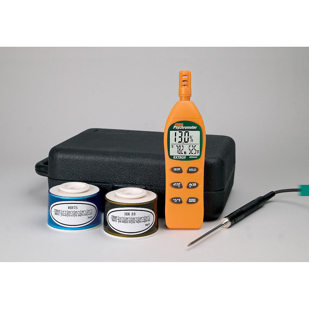 Extech Instruments Hydro-Thermometer Psychrometer Kit | The Home Depot ...