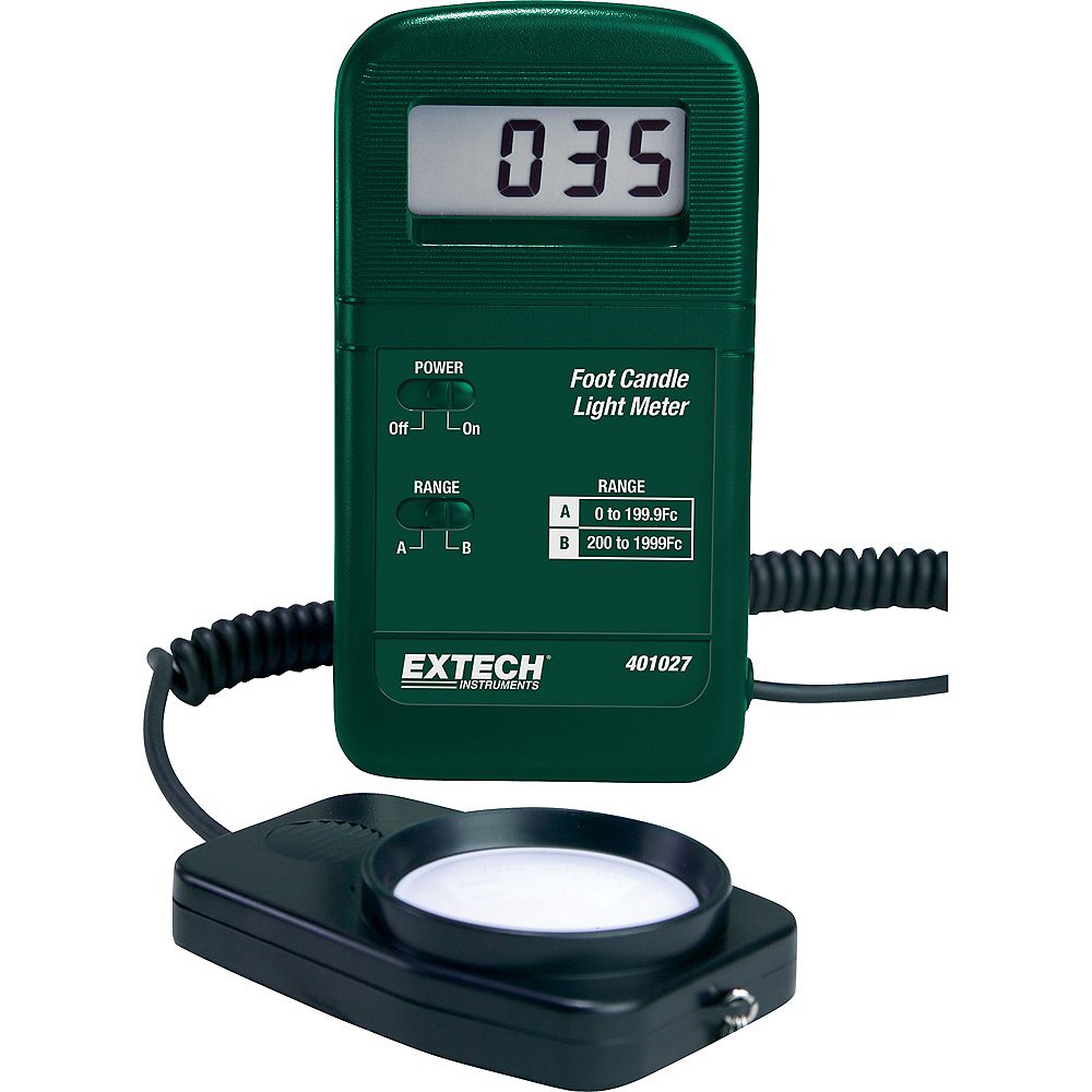 Extech Instruments Pocket-Size Foot Candle Light Meter | The Home Depot ...