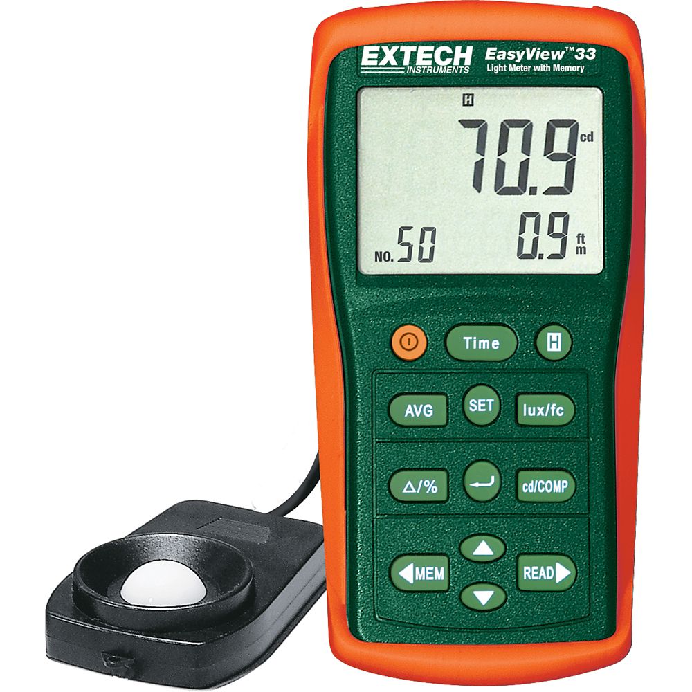 Extech Instruments EasyView Light Meter with Memory | The Home Depot Canada