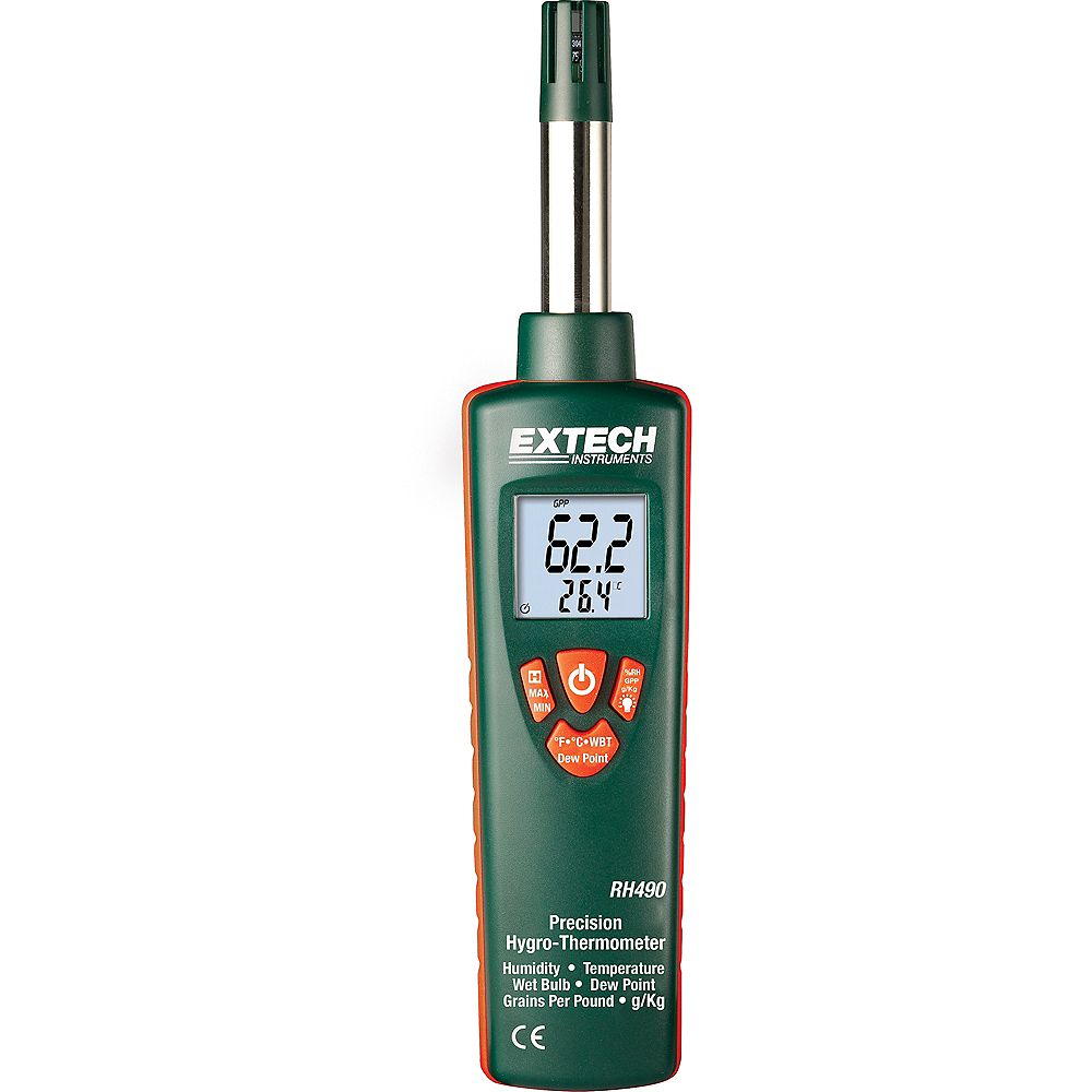 Extech Instruments Precision Hygro-Thermometer Psychrometer | The Home ...