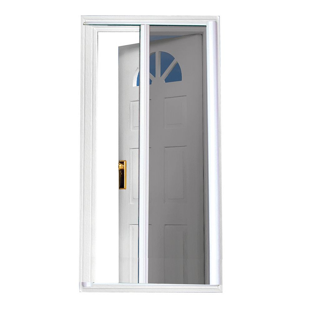 SeasonGuard Porte moustiquaire rétractable blanche de 81,5 po (portes ...