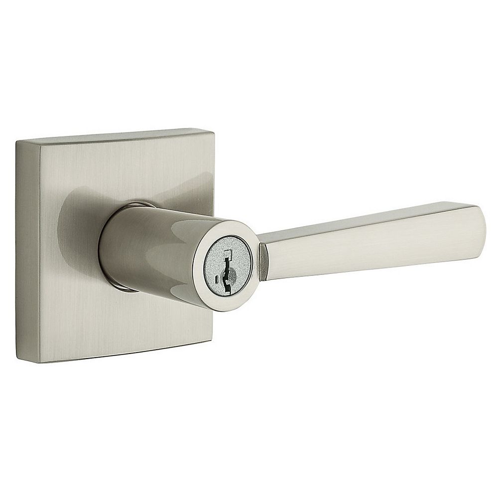 Weiser Vandagriff Satin Nickel Keyed Entry Door Lever | The Home Depot ...