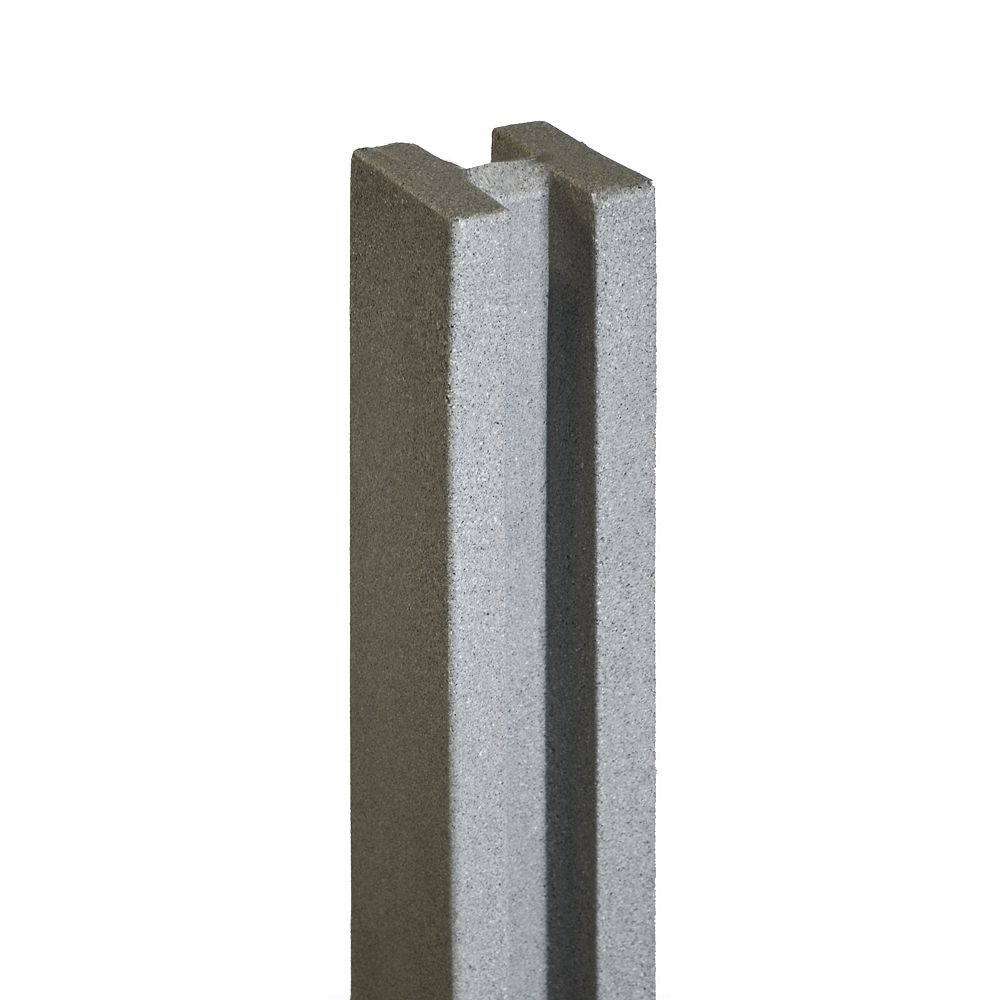 EcoStone 5 inch x 5 inch x 8-1/2 ft. Gray Composite Fence Line Post ...