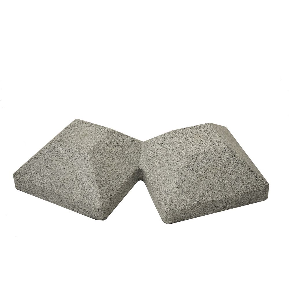 EcoStone 5-inch x 10-inch Gray Composite 45-Degree Fence Post Cap | The ...