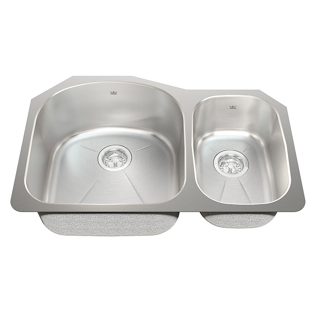 Kindred Combination RH UM 18 Ga sink - 18-3/4" X 32-1/2" X 9" | The ...
