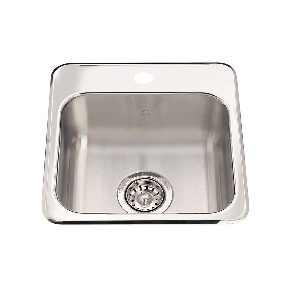 Kindred Évier de bar / prep en acier inoxydable à une seule cuvette à ...