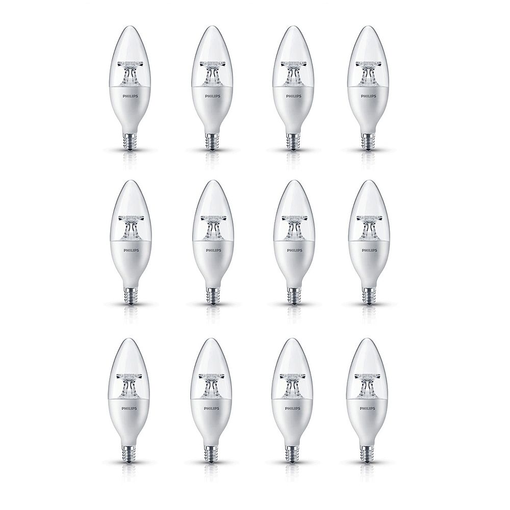 Philips Lustre décoratif DEL 45 W - ampoule lampe flamme À culot ...