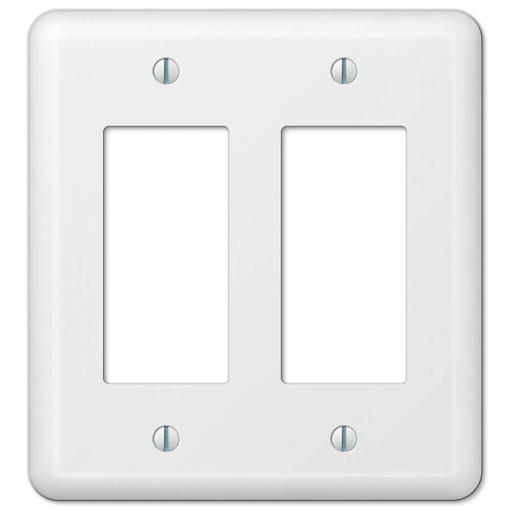StyleWell Devon 2 Rocker Wall Plate Steel White | The Home Depot Canada