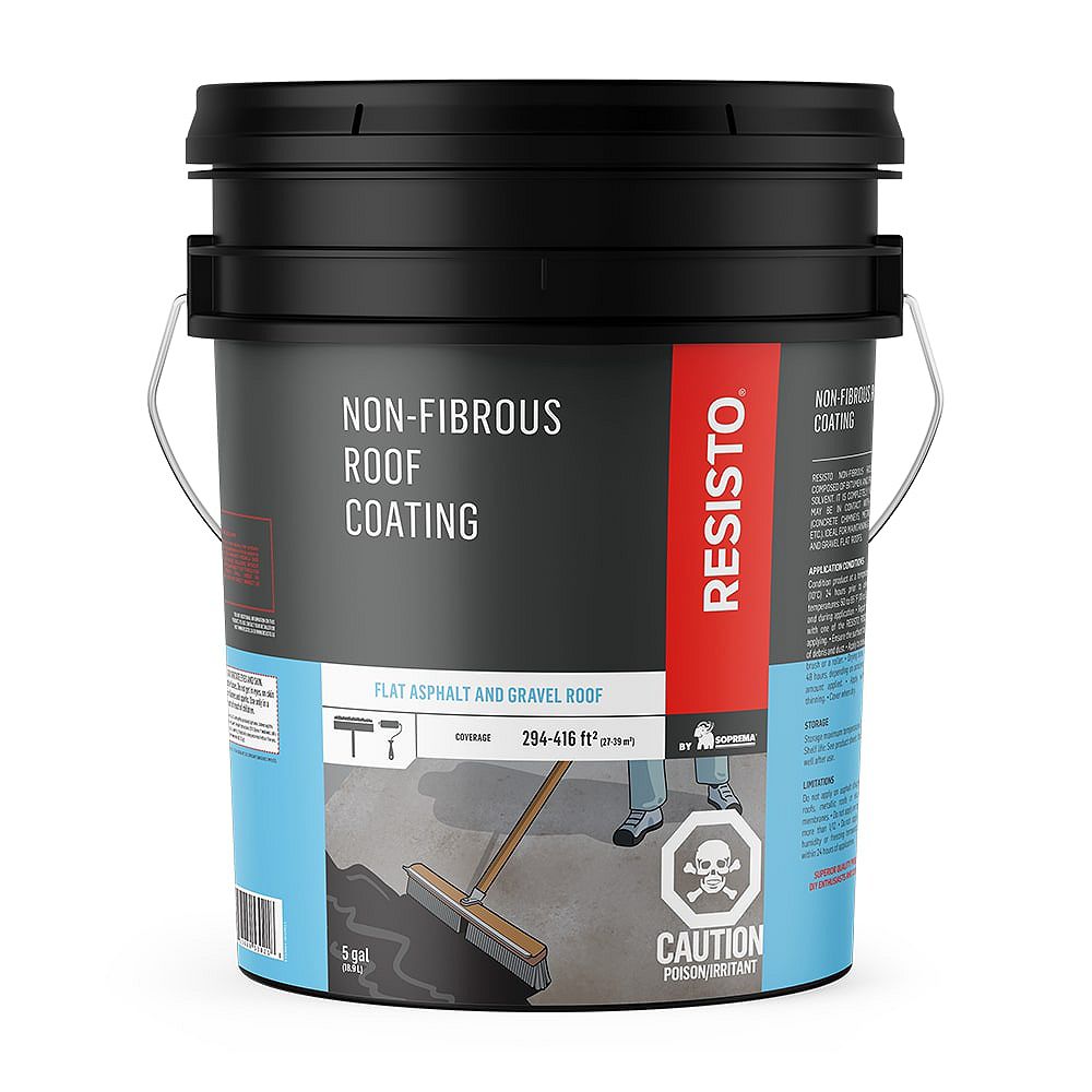 RESISTO Non-Fibrous Roof Coating 18,9 L (5 Gal) | The Home Depot Canada