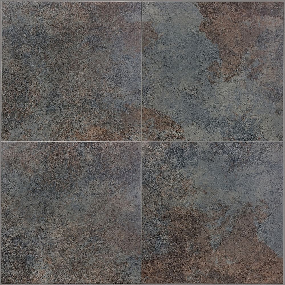Enigma 18""""x18"""" Rajah Rust Porcelain Tile, Set of 7 (15.60 sq.ft ...