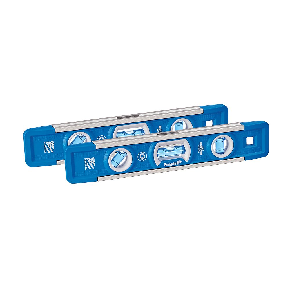 Empire True Blue 9-inch Professional Torpedo Level (2-Pack) | The Home ...