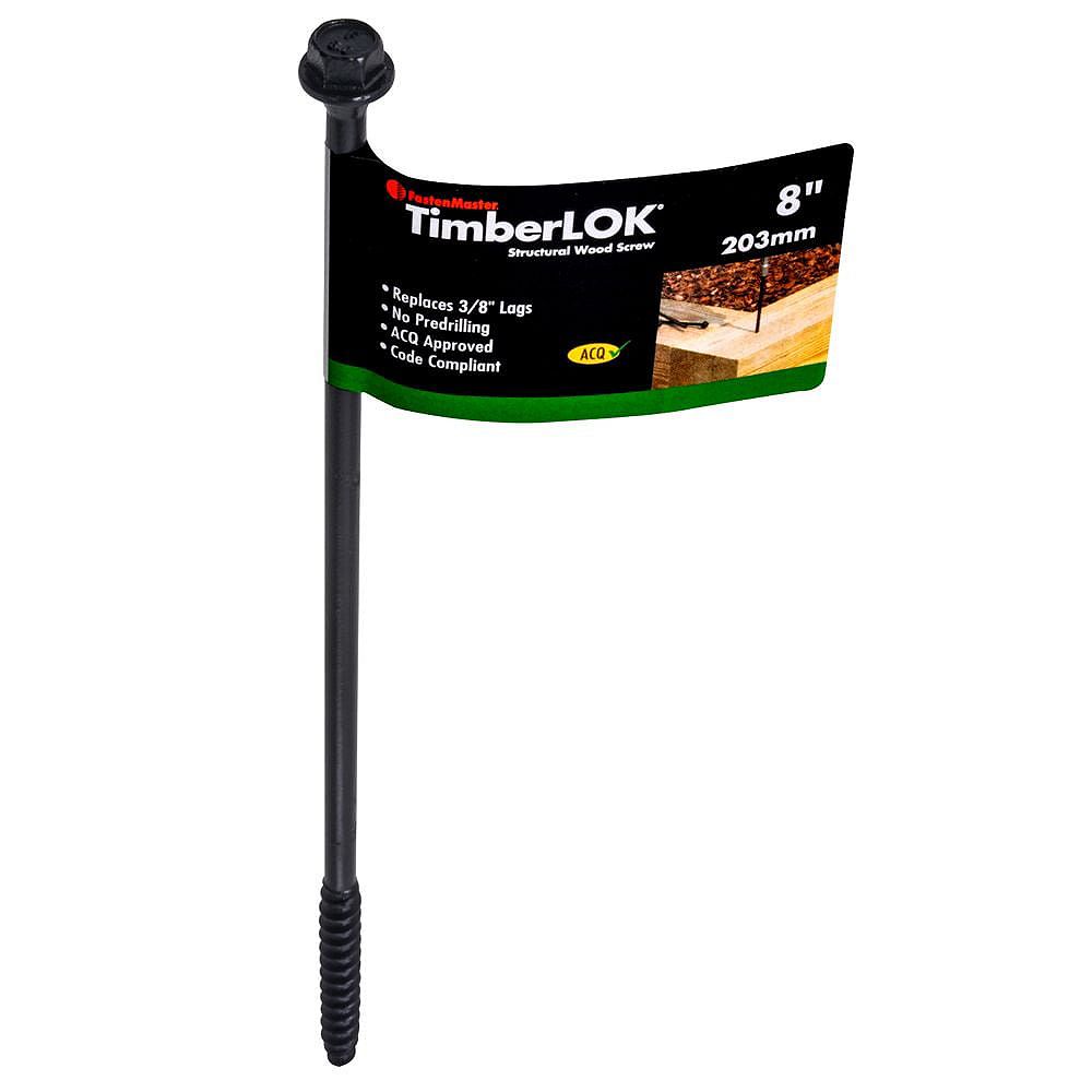 FastenMaster 8-inch Hex Washer Head TimberLOK(R) Structural Wood Screw ...