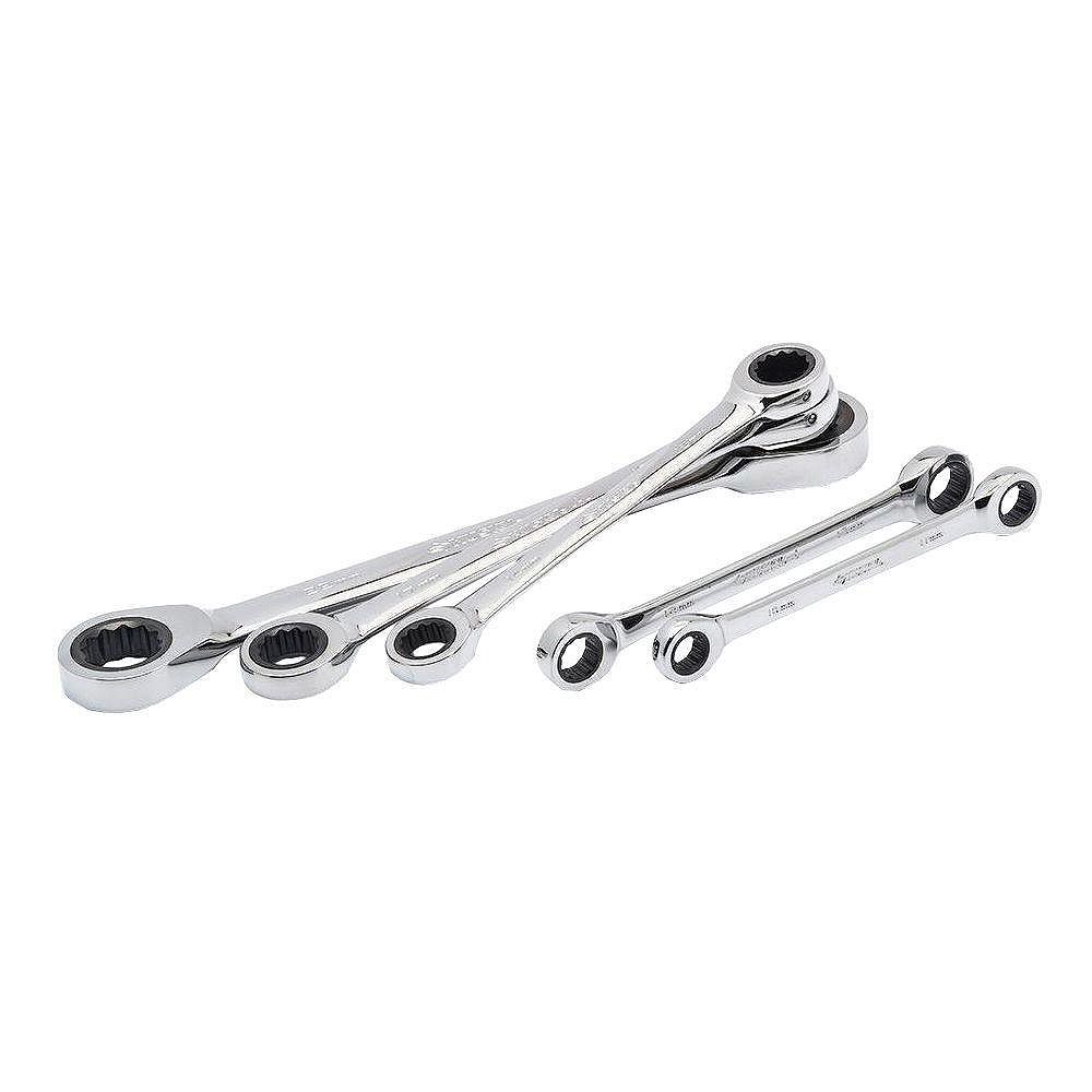 Husky Metric Ratcheting Double Box-End Wrench Set (5-Piece) | The Home ...