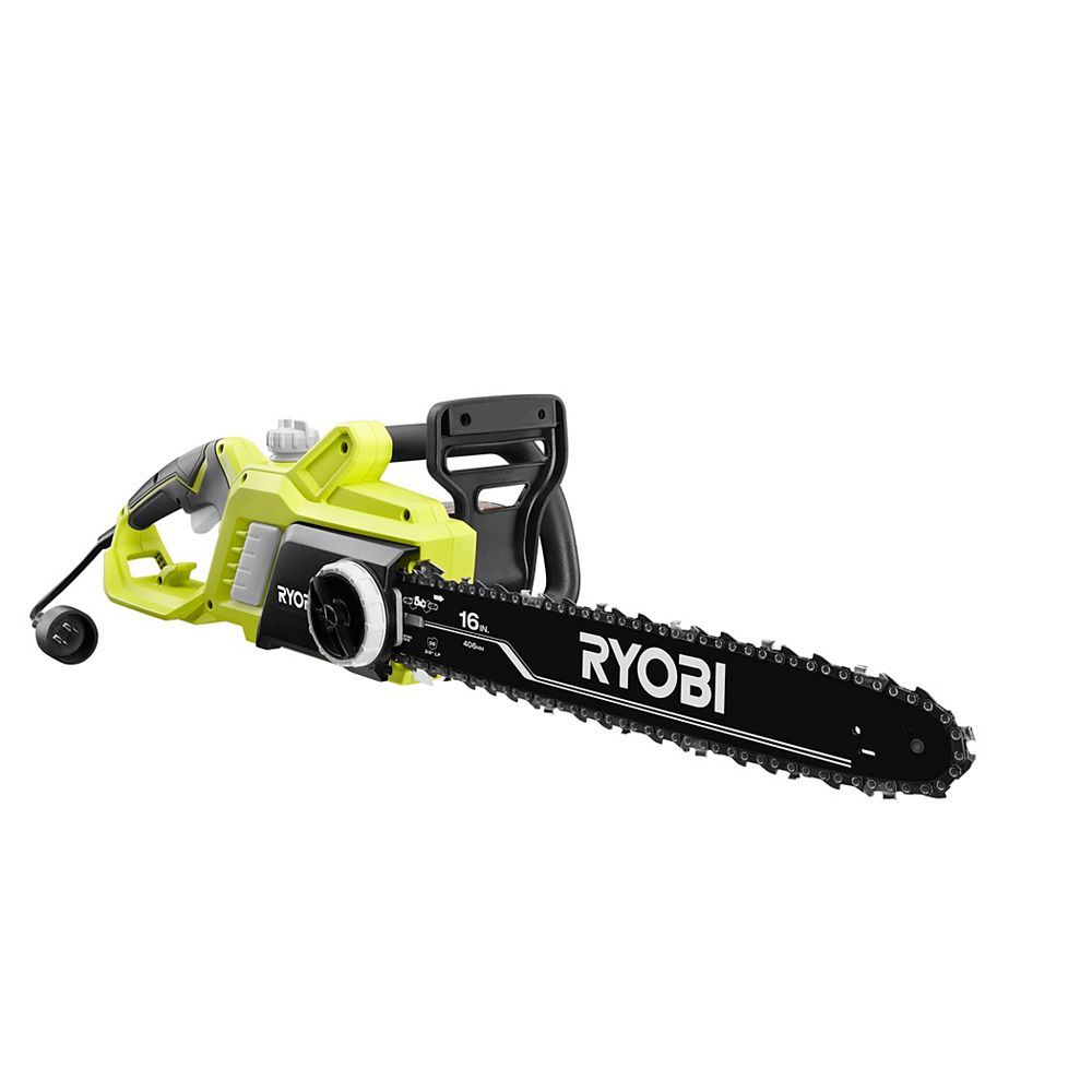 RYOBI Scie à chaîne électrique de 16 pouces et 13 ampères | Home Depot ...