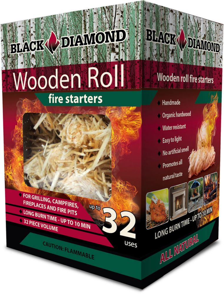 Black Diamond Laurentide Black Diamond Wooden Roll Fire Starters (32 ...