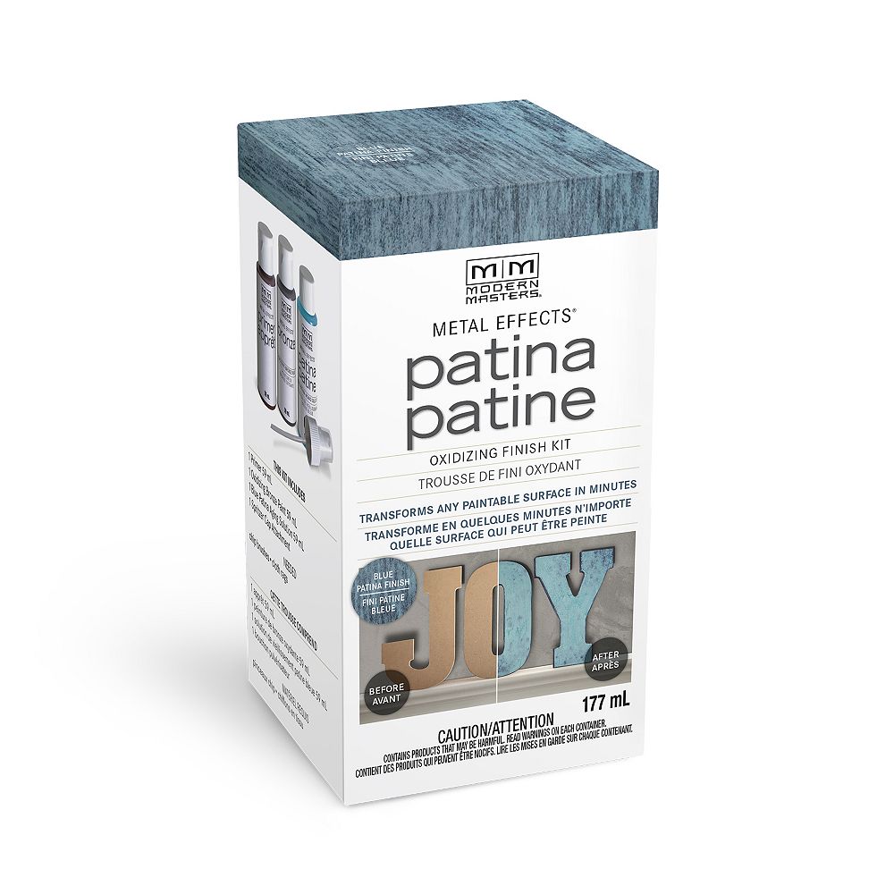 Modern Masters Metal Effects Oxidizing Finish Paint Kit in Patina Blue ... Modern Masters Metal Effects Oxidizing Finish Paint Kit in Patina Blue ...
