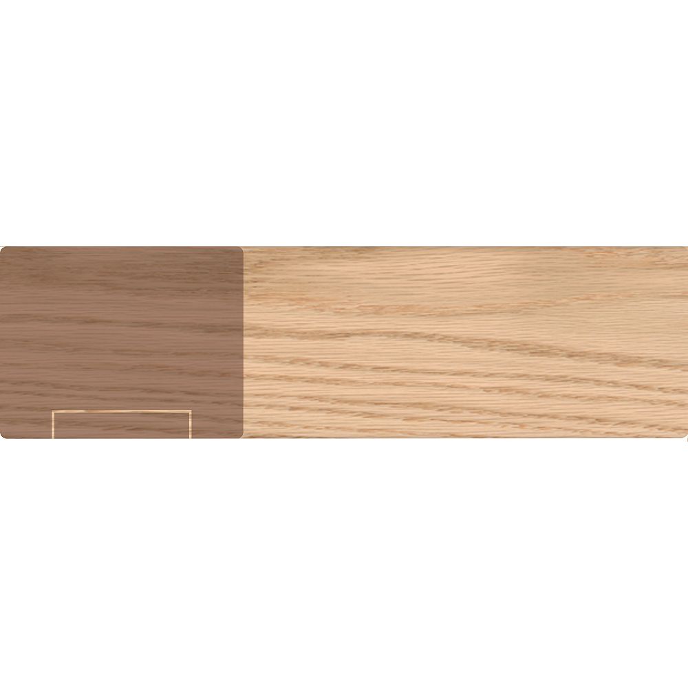 Alexandria Moulding Oak Handrail & Fillet 1-3/4 Inch x 2-1/2 Inch x 12 ...