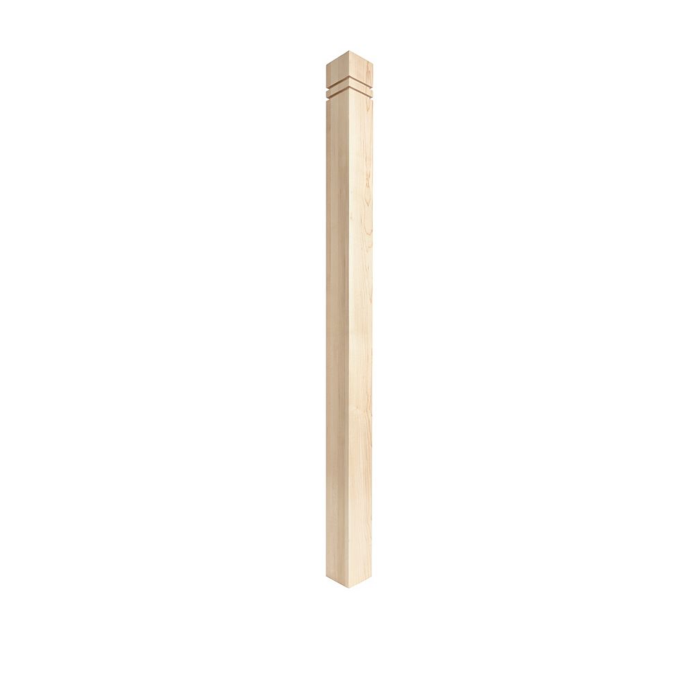 Alexandria Moulding 2 7/8-inch 2 7/8-inch 52-inch Maple Urban Newel ...