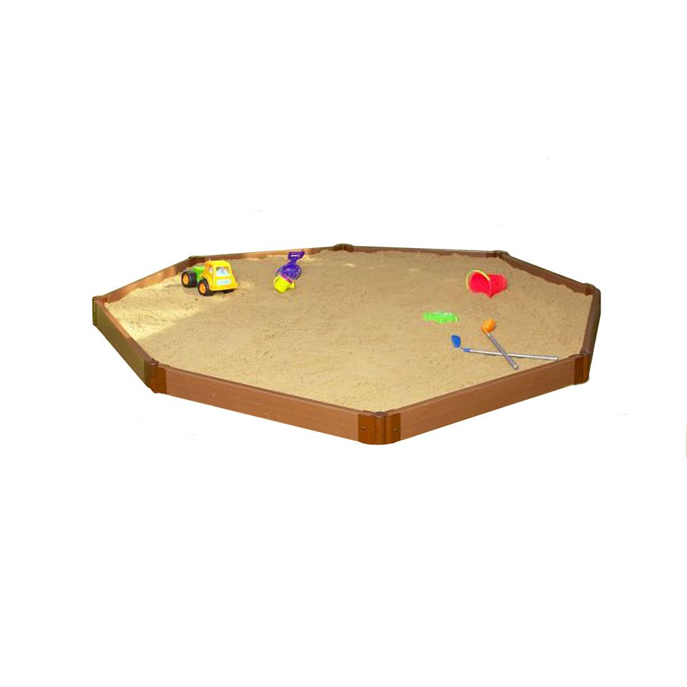Frame It All 2-inch 10 ft. x 10 ft. 1-Level Octagonal Sandbox | The ...