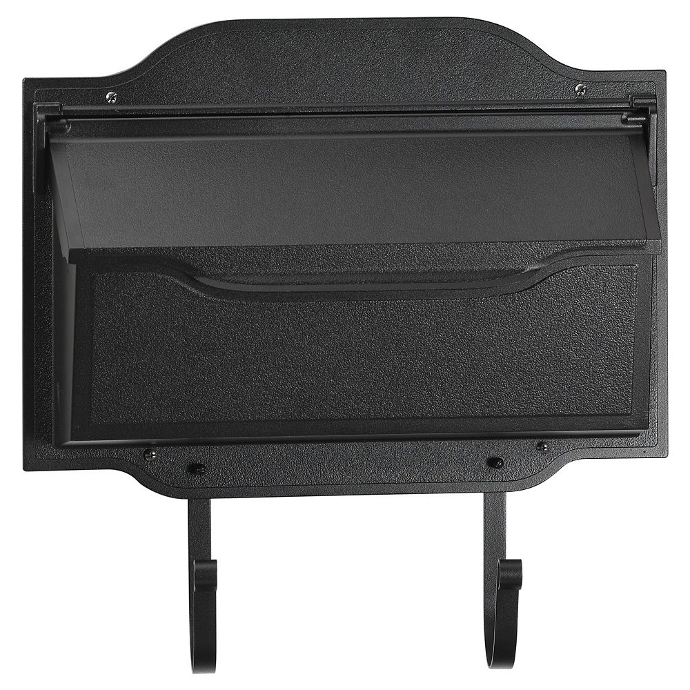 PRO-DF Luxurious Contemporary Wall Mount Mailbox, Black | The Home ...