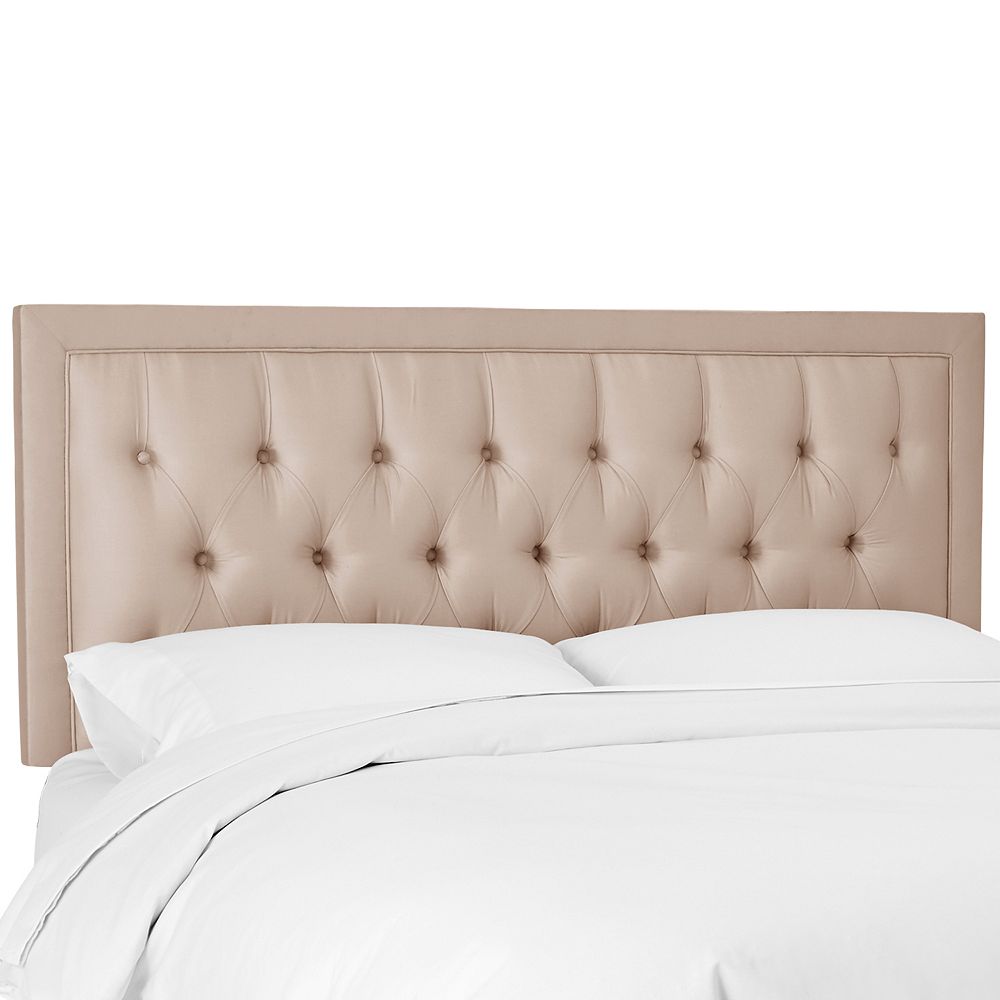 Skyline Furniture Twin Tufted Rectangle Headboard In Shantung Dove ...
