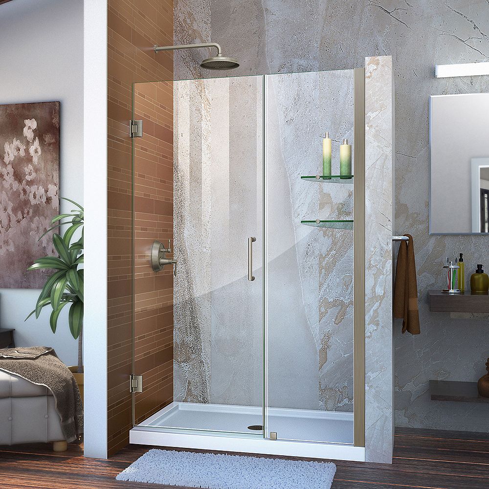Dreamline Unidoor 45 Inch To 46 Inch X 72 Inch Frameless Hinged Pivot