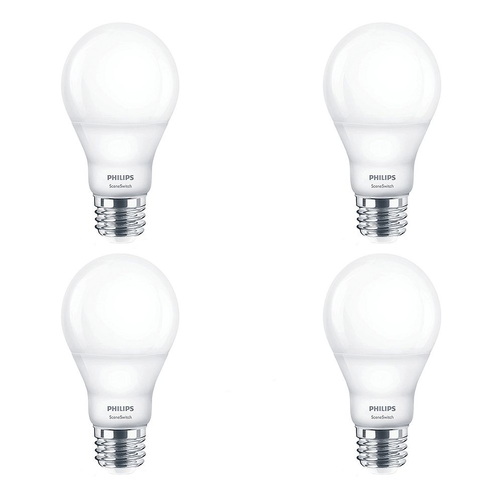 Philips 60W Equivalent SceneSwitch Colour (2200K, 2700K, 5000K) A19 LED ...
