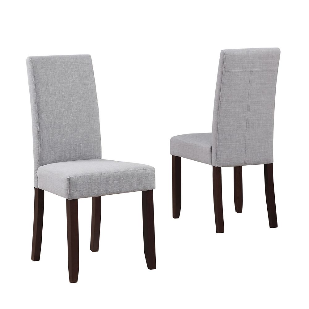 Simpli Home Chaise Parson sans accoudoirs Acadian, bois massif marron ...