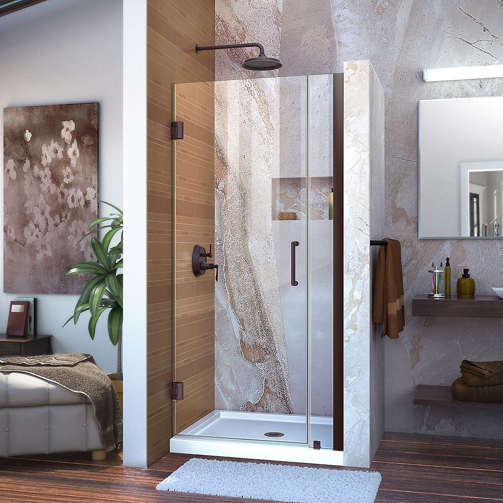 Dreamline Unidoor 29 30 Inch W X 72 Inch H Frameless Shower Door In Oil