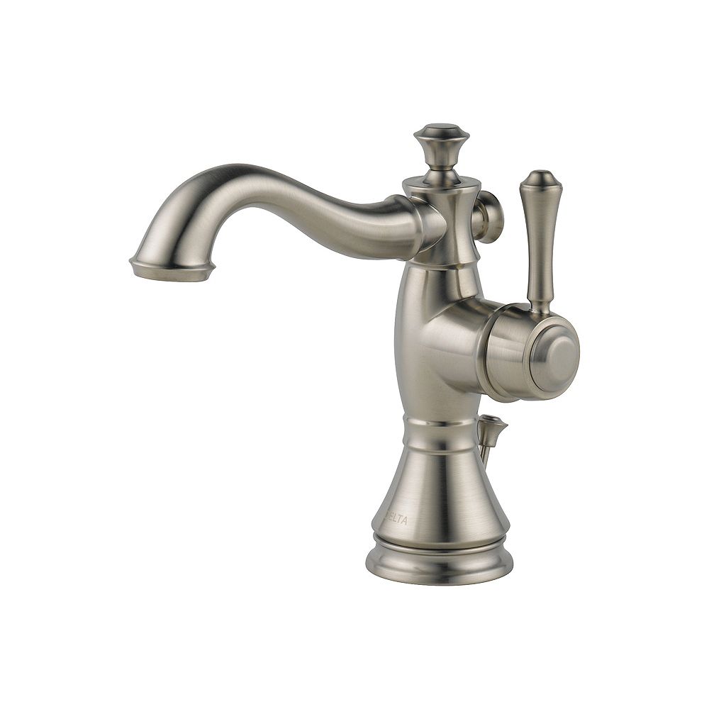 Delta Cassidy Single Hole 1 Handle Low Arc Bathroom Faucet In Stainless