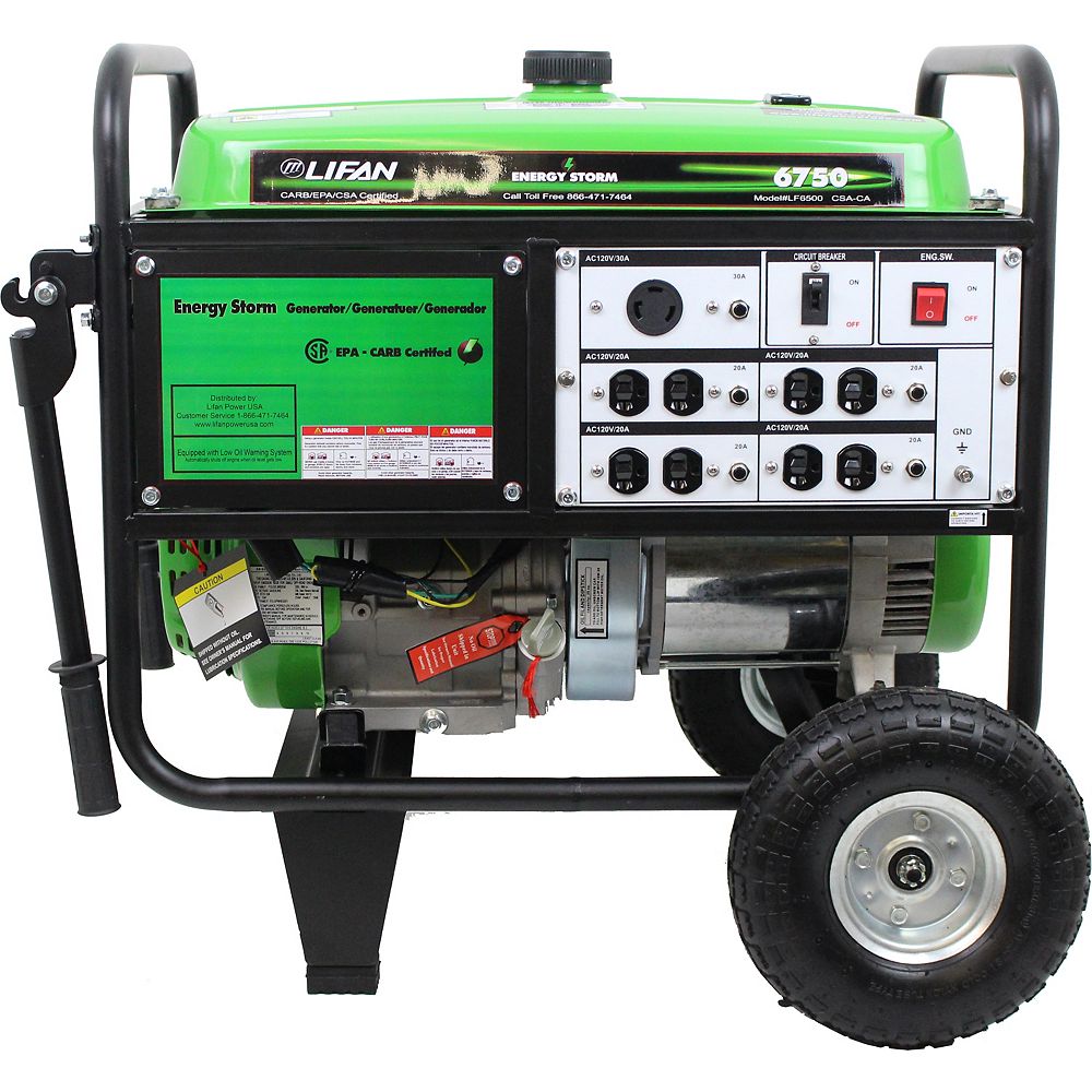 LIFAN Energy Storm 6700-W 389cc 13 MHP Gasoline Powered Portable ...