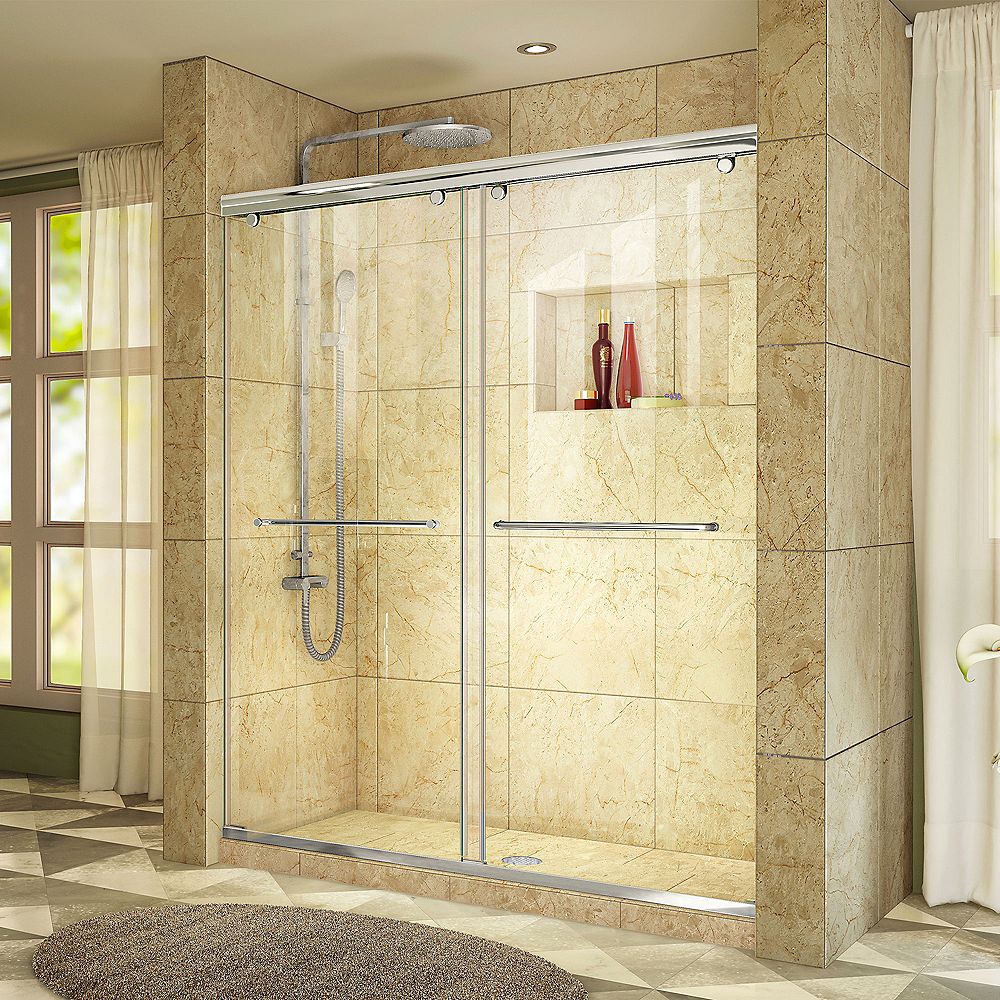 DreamLine Charisma 56-inch to 60-inch x 76-inch Frameless Sliding ... DreamLine Charisma 56-inch to 60-inch x 76-inch Frameless Sliding ...