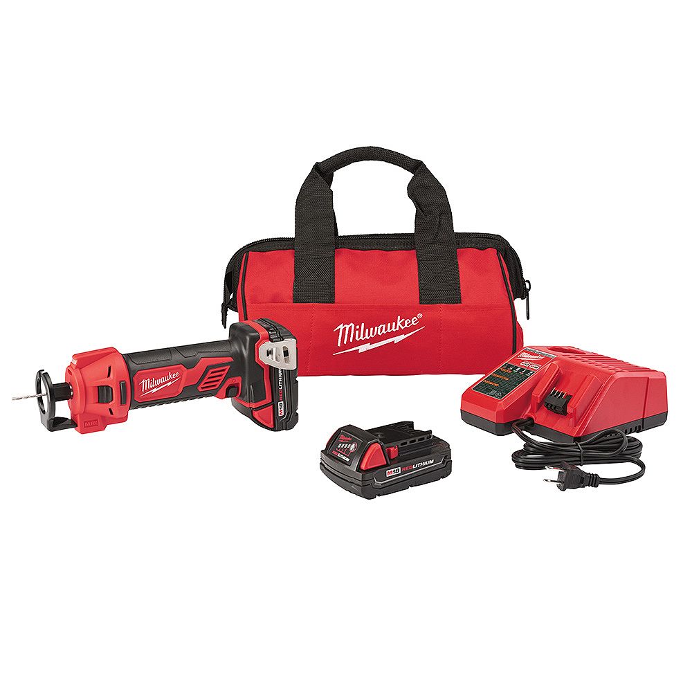 Milwaukee Tool M18 18V Lithium-Ion Cordless Cut Out Tool Kit W/ (2) 1 ...