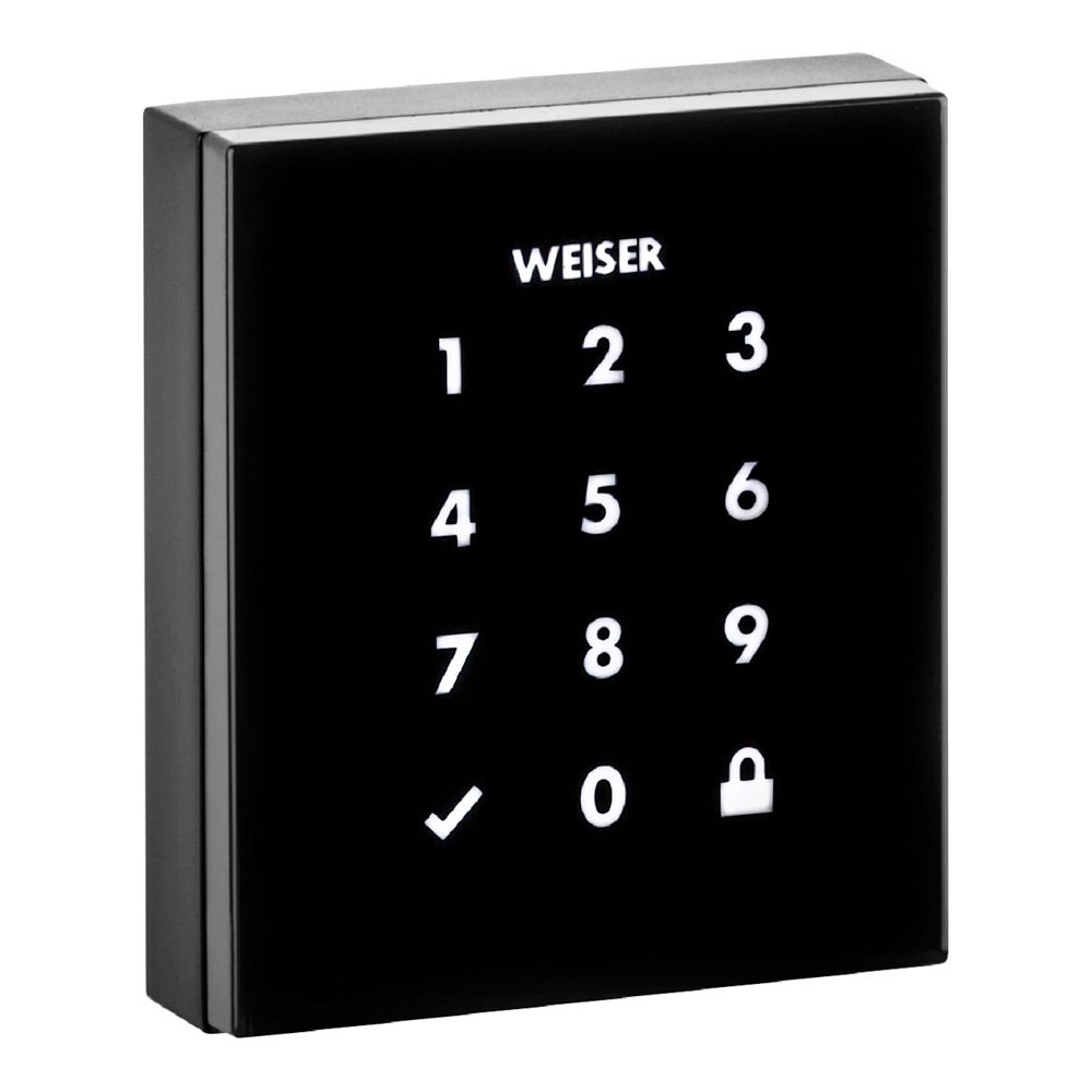Weiser Obsidian Black Keyless Entry Touchscreen Electronic Deadbolt ... Weiser Obsidian Black Keyless Entry Touchscreen Electronic Deadbolt ...