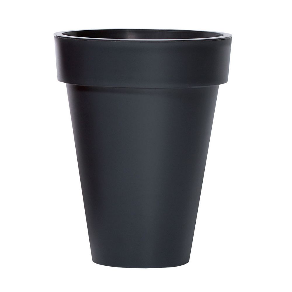Cube Prosperplast SLIM 14 Inch Round Planter & Insert - Black | The ...